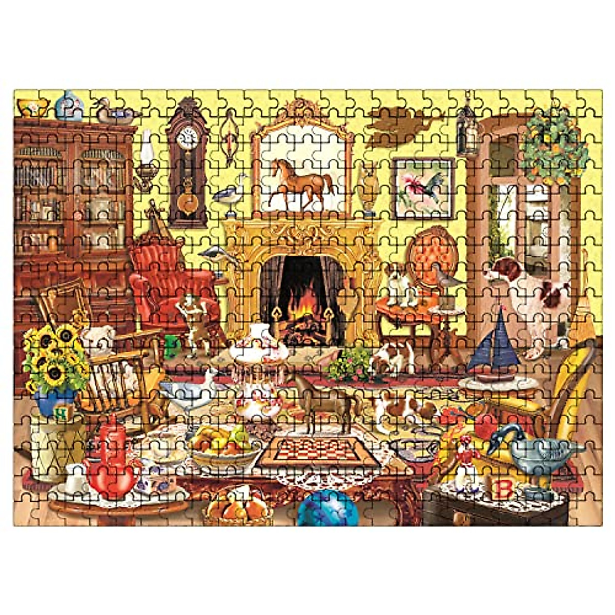 Jigsaw Puzzles 1000 Pieces for Adults Kids,Lazy Living Room Time Puzzles Animal Cartoon Puzzle Modern Home Decor Fum Games Toys Gift