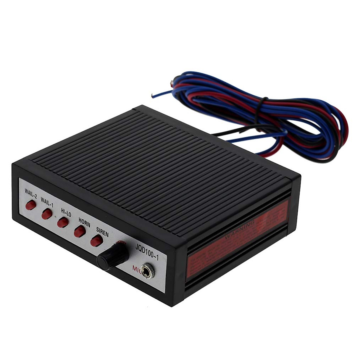 YHAAVALE Car Police Siren Horn 5 Tone Sounds Vehicle Horn with Mic PA System Emergency Sound Amplifier Speaker