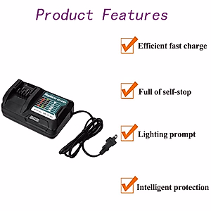 Padarsey Replacement DC10WD Lithium Battery Fast Charger for Makita DC10SB DC10WC BL1015 BL1016 BL1015 BL1021B BL1041B 10.8V -12V US Plug 1.3A 2A 3A LED Indicate