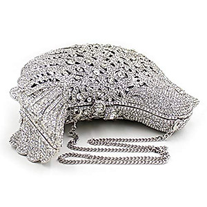 Ladies Diamond Clutch-Purse Chain Wedding Women Evening-Bag Rhinestone Luxury-Handbag Bird