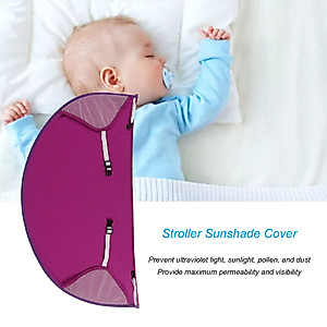 Stroller Sun Cover, Anti UV Sunshade Sun Cover Breathable Baby Sun Shade with Adjustable Strap, Pushchair Sunshade Sun Rain Wind Canopy Cover Protection Stroller Accessories