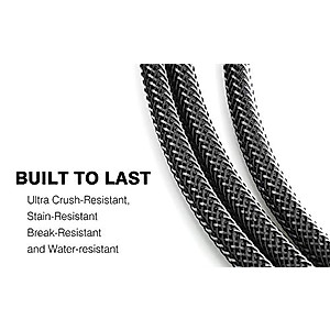 DUKABEL Long Headset Splitter Cable (4ft/1.2m), 3-Pole TRS Microphone(Male) & Audio(Male) to Single 4-Pole TRRS (Famle) Jack Headphone Adapter/Crystal-Nylon Braided / 24K Gold Plated / 99.99% 4N OFC