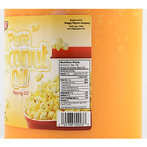 Snappy Popcorn Colored Coconut Oil, 1 Gallon,128 Fl Oz (Pack of 1)