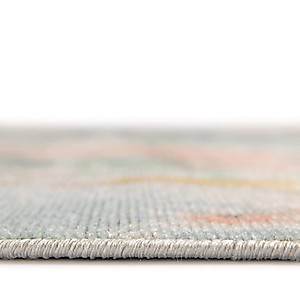 Unique Loom Lotus Collection Area Rug - Royal (5' 3" x 8' Rectangle, Multi/ Ivory)