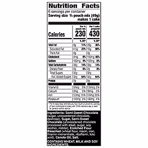 Godiva Molten Lava Cakes Baking Mix, Makes 6 Cakes, 10.4 Ounces