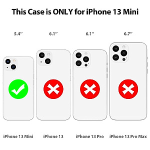 Jiunai Compatible with iPhone 13 Mini Case, Credit Card IDs Holder Wallet Back Pocket Slide Cover Card Slot Dual Layer Bumper Shell Rubber Cover Phone Case Designed for iPhone 13 Mini 5.4'' 2021 Pink