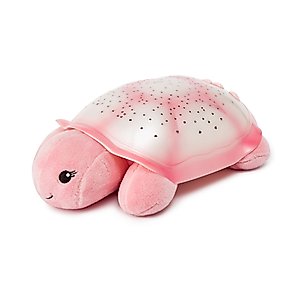Cloud b Star Projector Nightlight with White Noise Soothing Sounds | Adjustable Settings and Auto-Shutoff | Twinkling Twilight Turtle - Pink