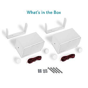 Pyle PLMR24 3.5 Inch 3 Way Marine Audio Speakers Outdoor Weatherproof (2 Pair)