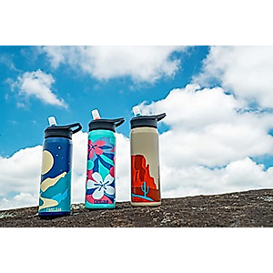 CamelBak Eddy+ Water Bottle with Straw 25 oz - Insulated Stainless Steel, Deep Desert