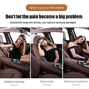 Newgam Car Pillow - Car Neck Pillow for Neck Pain Relief and Cervical Support,Car Seat Neck Pillow with 100% Pure Memory Foam and Washable Cover,Car Headrest Pillow Black