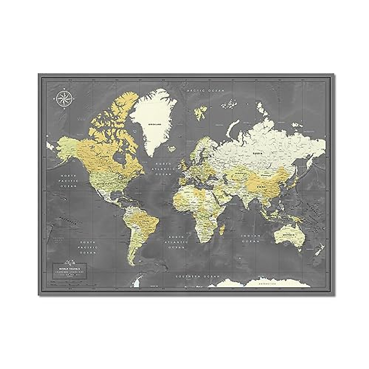 World Map Poster with Pins for Travel Tracking | Push Pin Travel Map Poster for travel tracking (32 x 24)