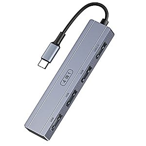 TargetGo USB C Hub with 4 Ports, Aluminum Type USB C to USB 3.0 Adapter for iPhone 15, Laptop, MacBook Pro/Air, iPad Pro, Chromebook, Pixelbook, XPS, Galaxy S10+/S10/S9/S8...