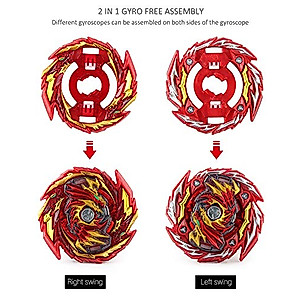Bey Burst Battle Evolution 4 in 1 Metal Fusion Attack Set with 4D Launcher Grip Tops Set