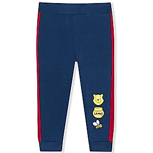 Disney Winnie The Pooh Baby Boys 3 Piece T-Shirt, Zip Up Hoodie and Pants for Infant and Toddler