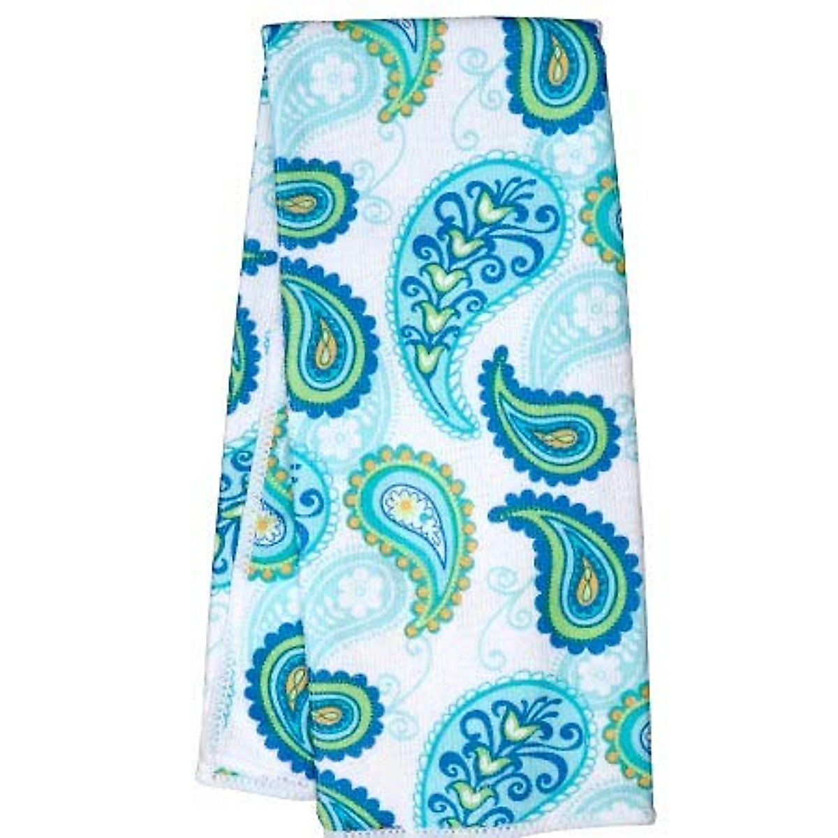 Paisley Decor - Kitchen Linen Set 4 Pc Celebrate with These Springtime Paisley and Flower Linens - Blue Sets Include Kitchen Towel 2 Potholders 1 Oven Mitt - Potholders - Kitchen Decor - Oven Mitts