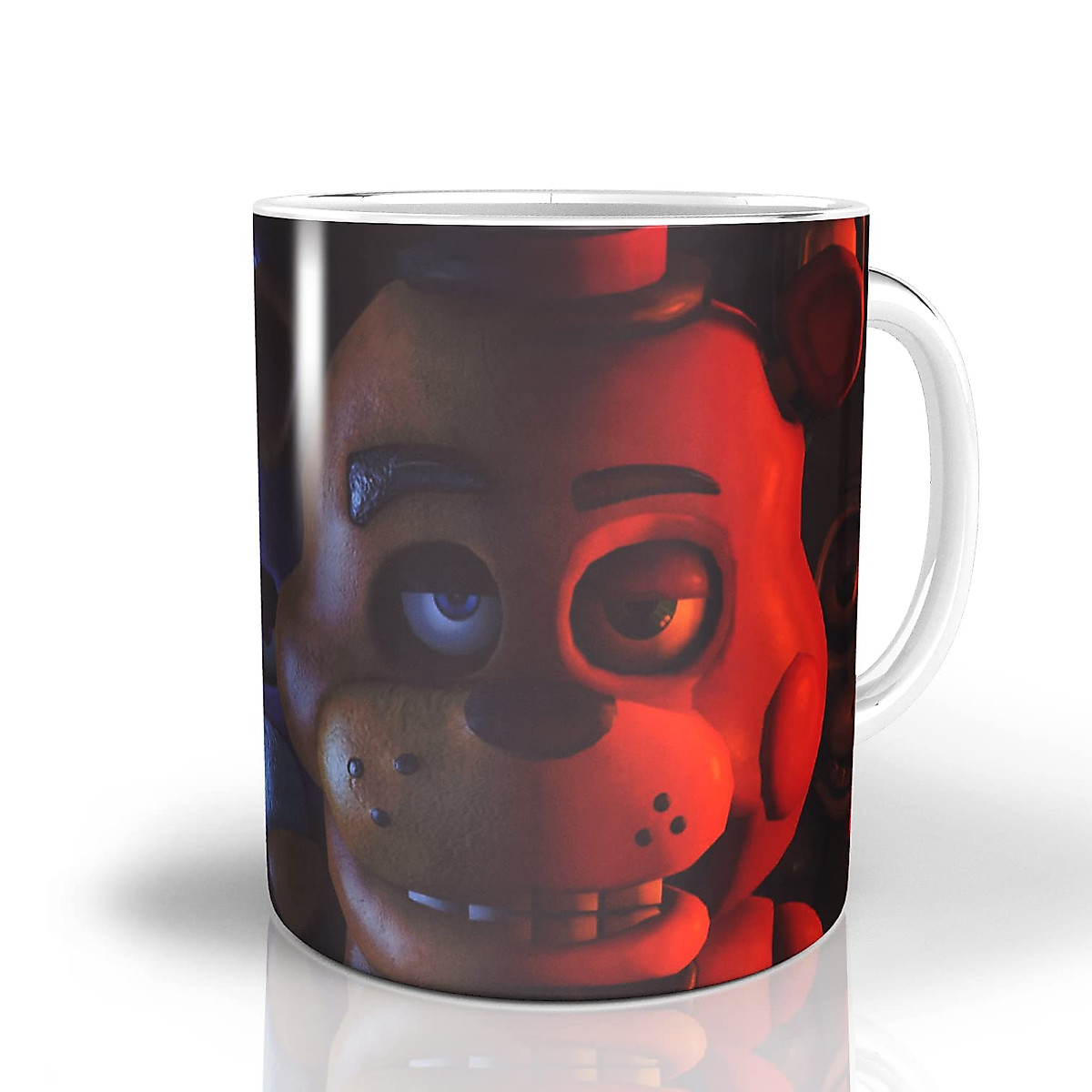 Dsforu White Ceramic 11 Oz Mugs Fnaf Holiday Five Father Day 5 Friends Nights Event At Birthday Game St Gamer New Year Cosplay Tea Cups Hot And Iced Coffee Water Gift Christmas