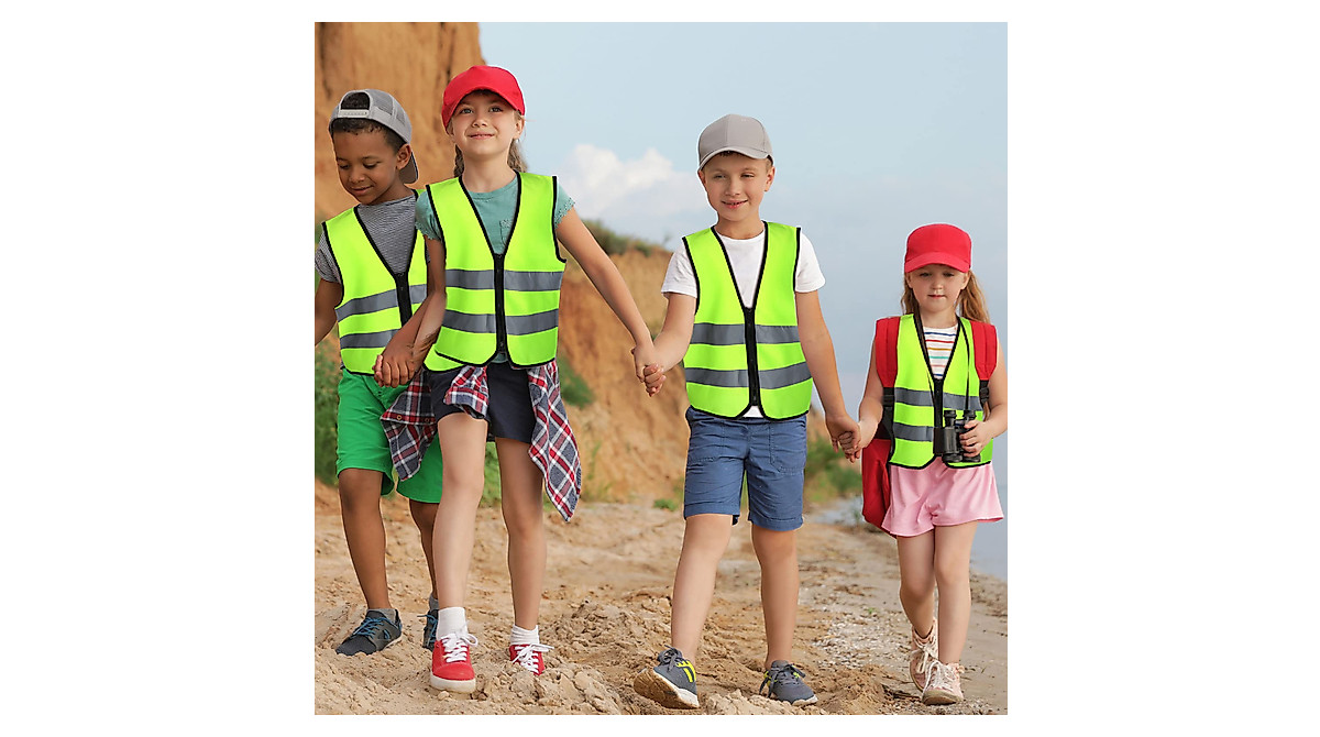 Kids Reflective Safety Vest 20-Pack | High Visibility Ages 3-10