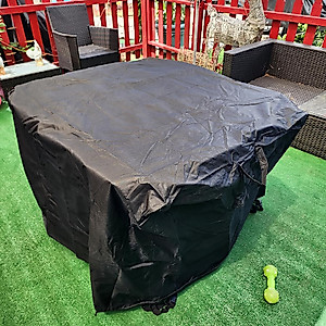 Table Cover 51"(L) x 30"(W) x 28"(H),Outdoor Heavy Duty Waterproof 600D Furniture Cover for Cart Prep Table,Coffee Table,BBQ Grill Table,Office Desk Cover