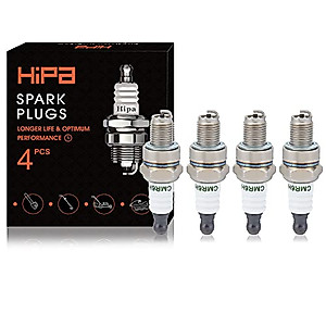 Hipa CMR6H Nickel Copper Core Standard Spark Plug Replace for NGK CMR6H Stihl FS90 FS100 FS110 FS40 FS50 FS56 HL90 HL110 HT100 KM90 BR500(4 Pack)