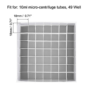 uxcell Centrifuge Tube Freezer Storage Box 49-Well Cardboard Holder White for 10ml 18mm Dia Micro Centrifuge Tubes