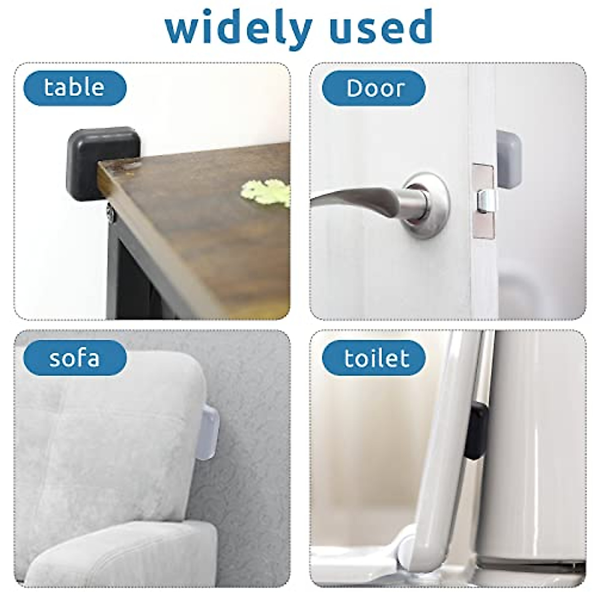 Door Stoppers Wall Protector,6pcs Silicone Doorknob Guard Wall Protector Self-Adhesive Door Handle Bumpers Protector for Home Office Walls