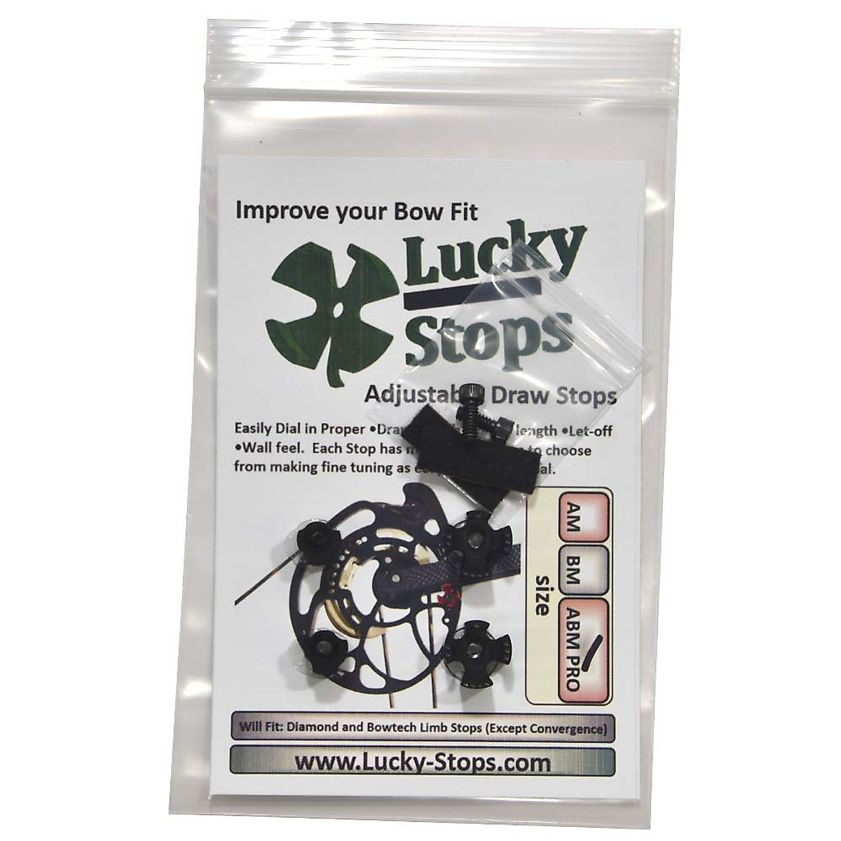 Draw Stops Size ABM PRO fits Diamond Archery and Bowtech Limb Stops