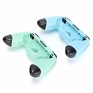 01 02 015 Game Handle, Comfortable Handle Mount Sweat Proof Non Slip Type C Convenient with Indicator Light for Gaming Controller(Blue-green)