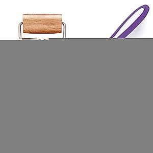 2 Pieces Pizza Pie Dough Roller Docker Set, Aulufft Wood Pastry Pizza Roller Rolling Pins and Time Saver Pizza Plastic Dough Docker