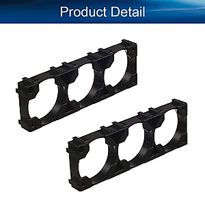 Heyiarbeit 20pcs 26650 Lithium Battery Triple Holder Bracket 3 Cell Safety Spacer Radiating Shell for DIY Battery Pack