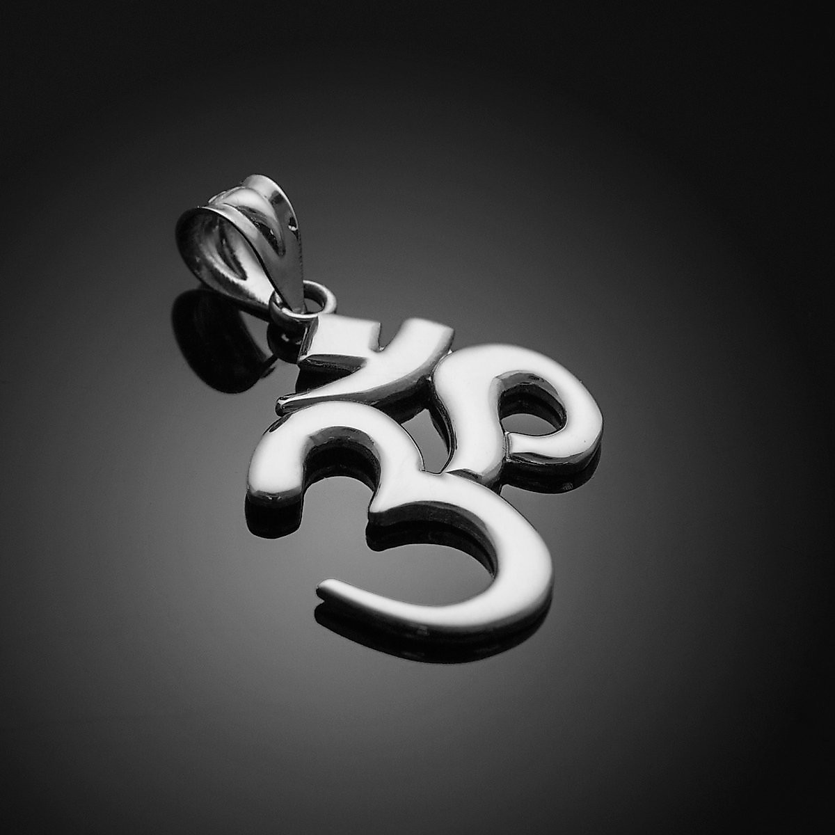 Solid 925 Sterling Silver Hindu Meditation Charm Yoga"Om" (Aum) Pendant