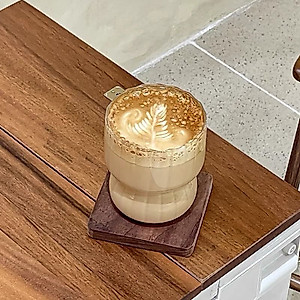 Vertical Stripe Cocktail Glass, Origami Style Glass Cup Heat Resistant Coffee Mug, Ripple Drinking Glasses Wine Iced Beer Cup Clear Dessert Cup, Vintage Glassware Bar Beverage Milk Juice Tea Cup