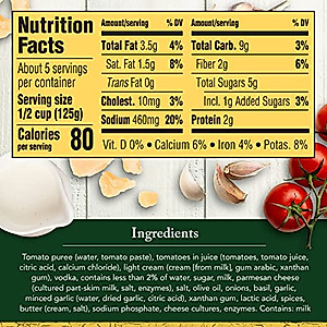 Classico Vodka Sauce Tomato Spaghetti Pasta Sauce (24 oz Jar)