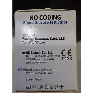 Prodigy No Coding Blood Glucose Test Strips - 50 strips, Pack of 2