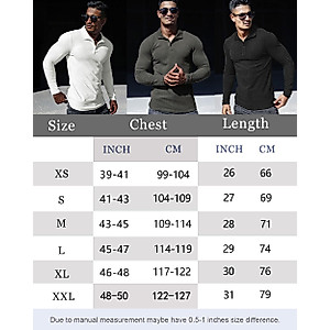 Muscle Cmdr Men's Slim Fit Muscle Polo Shirts Long&Short Sleeve Stretch Quick Dry Tee Casual Golf Athletic T-Shirts (Grey S)