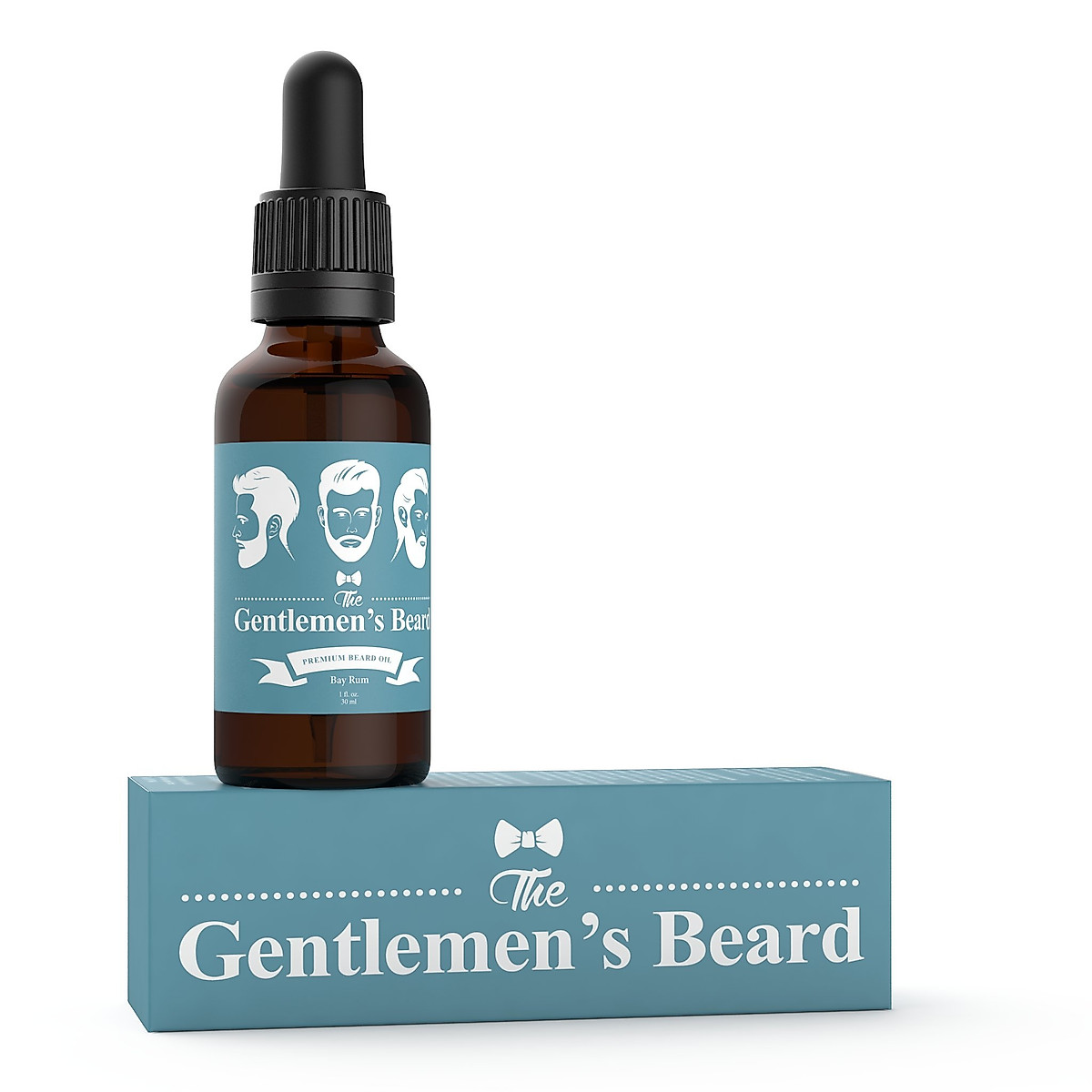 The Gentlemen's Beard Premium Bay Rum Beard Oil - Conditioner Softener - All Natural - Softens, Strengthens and Promotes Beard & Mustache Growth - Leave In Conditioner Moisturizes Skin