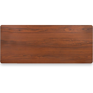 VIVO Dark Walnut 60 x 24 inch Universal Solid One-Piece Table Top for Standard and Sit to Stand Height Adjustable Home and Office Desk Frames, DESK-TOP60D