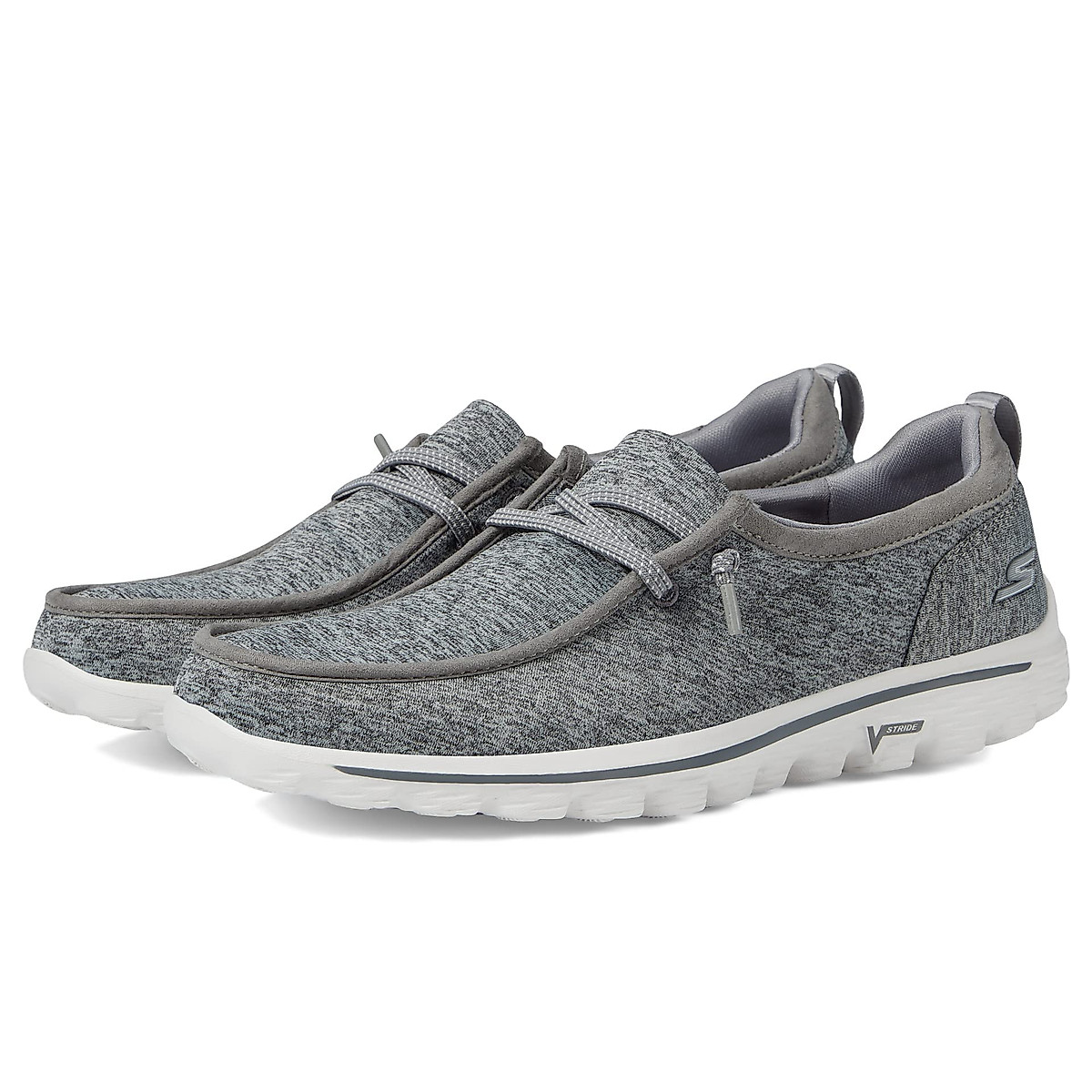 Skechers Women's GO Walk 2-Spring Fun Sneaker, Gray, 8