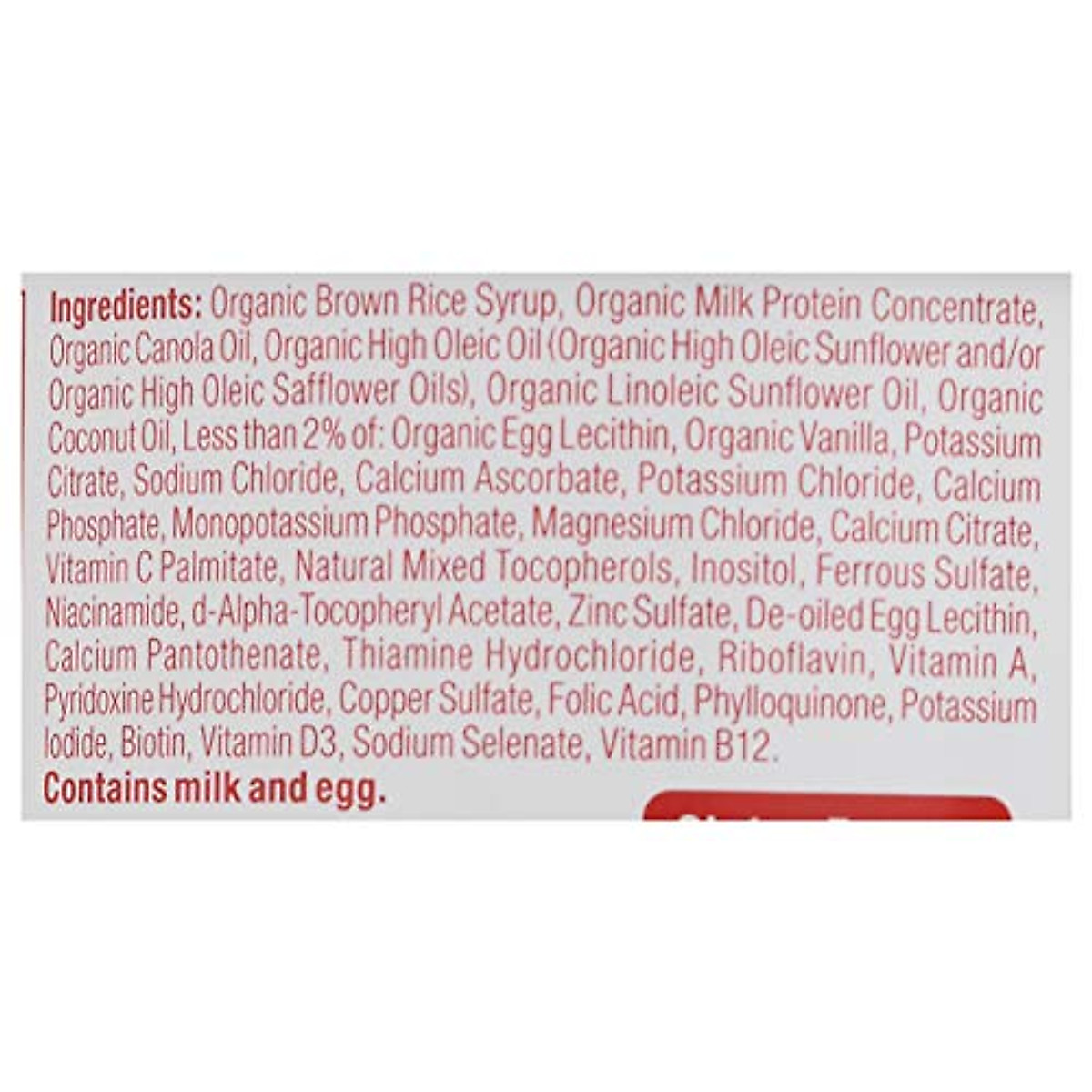 Baby's Only Toddler Formula, Lactose Relief, Organic, 12.7-Ounce Can