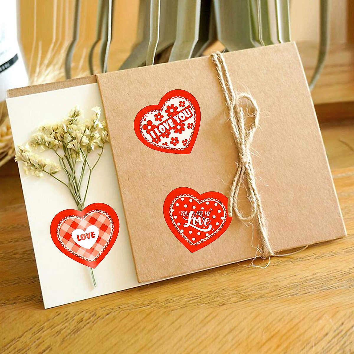 Konsait 140pcs Valentine's Day Stickers, Love Stickers, Sweet Valentine Self-Adhesive Stickers for Party Favors Cards Envelopes Presents Kids Scrapbooking Labels Decoration Stickers