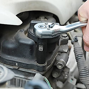 Mayouko 50PCS 1/4 Inch Drive Master Impact Socket Set,Metric/SAE,Deep/Shallow,6 Point,CR-V, 5/32 Inch - 9/16 Inch, 4mm - 15mm.