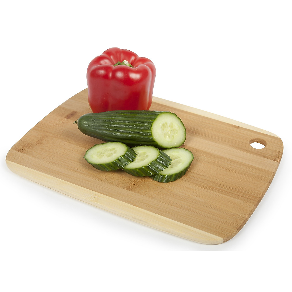 Core Bamboo Classic 2-Tone Cutting Board Combo Pack, Medium/Large