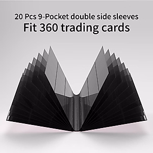 Alteagle 9 Pocket Trading Card Binder, 360 Side Loading Pocket Album for TCG (Pink)