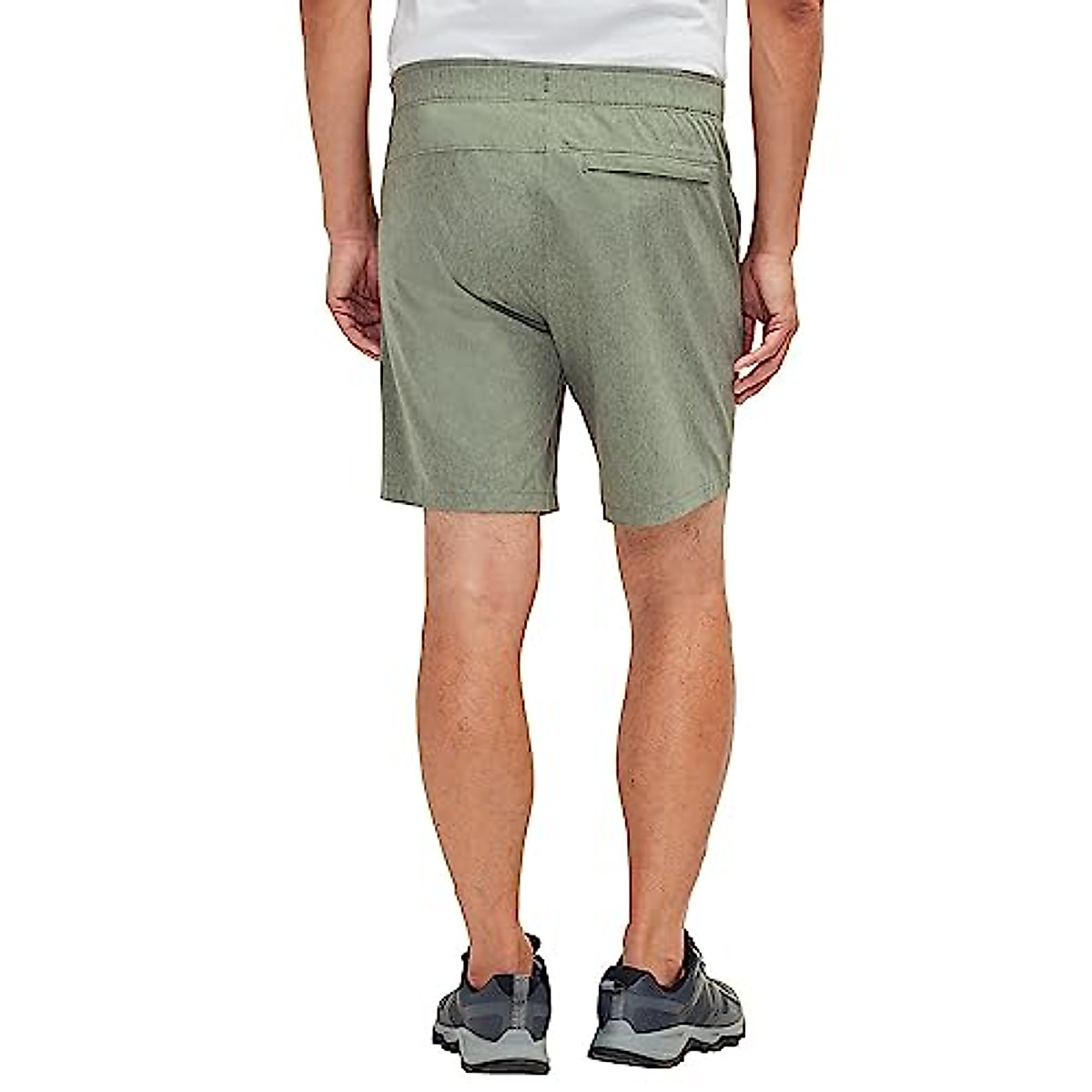 Eddie Bauer Men's Woven Tech Pull On Stretch Training Athletic Shorts, Quick Dry Lightweight Workout Running Shorts with Pockets - Duck Green XL
