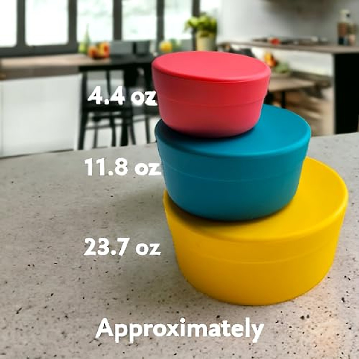 Wilmington Steelwares Silicone Food Storage Containers With Lids (Deja Blue)