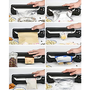 DOTPRO Impulse Sealer 8 inch, Manual Heat Sealer Machine for Plastic Bags, Shrink Wrap Bag Sealers Heavy Duty Sealing Machine (8 inch, black)