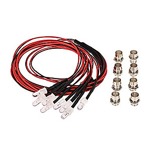 8 LED Light Kit White Red Yellow for 1/10 1/8 Traxxas Redcat RC4WD Tamiya RC Car