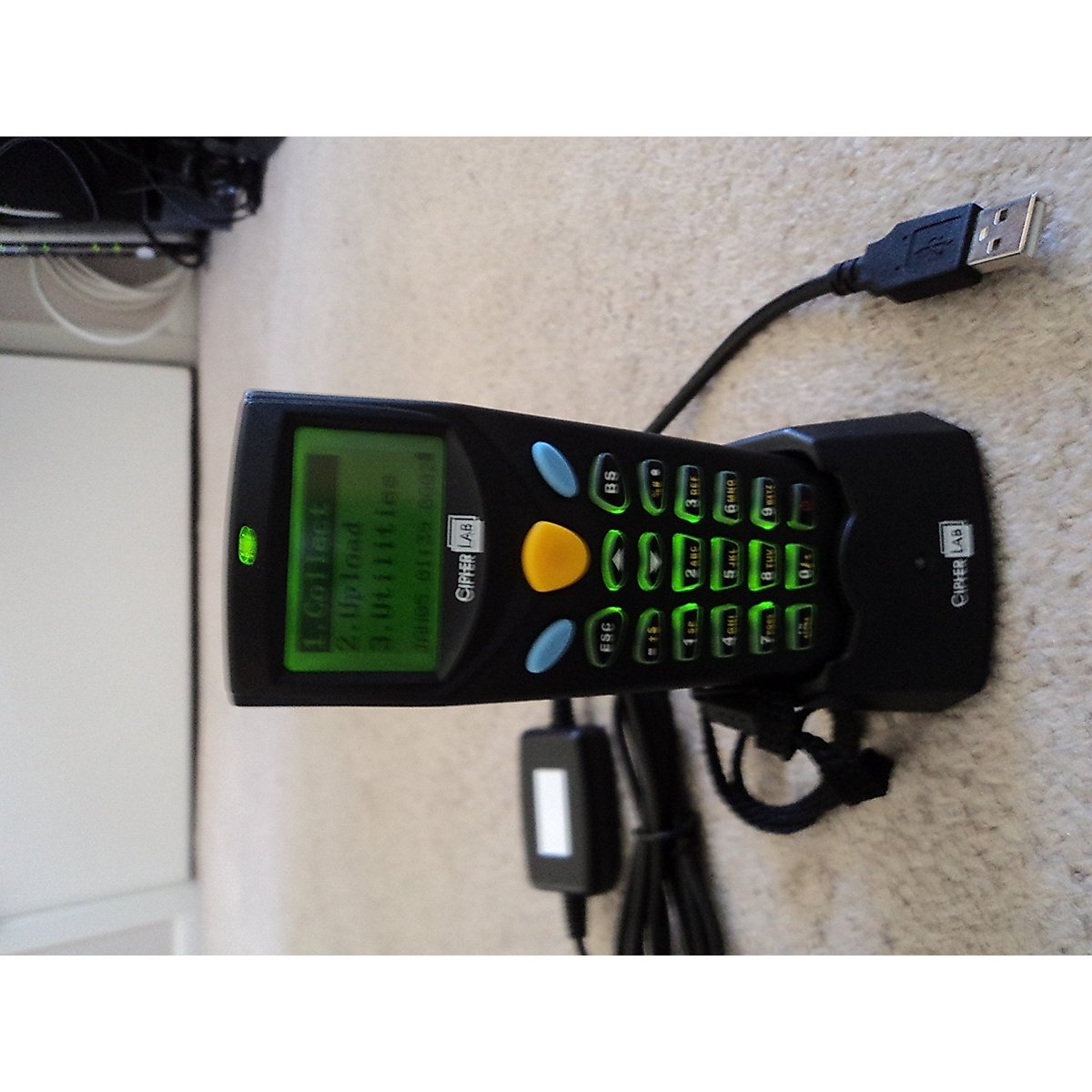 CipherLab A8000RSC00002 8000 Series Pocket-Size Mobile Computer, Batch, 2 MB SRAM, Disposable AAA, USB Cradle, Linear Imager, Replaces T8000RSC00002