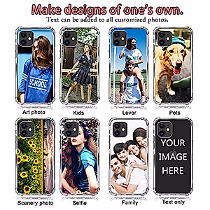 AnNengJing Custom iPhone 11 6.1 in Cases Soft TPU Bumper Crystal Clear Shock Absorbing Cover Personalized Photo Phone Cases for iPhone 11 6.1"