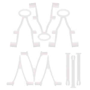 U.S. Pool Supply 9 Piece Pool Accessory Butterfly V Clips & Locking Pins Replacement Set - 3 EZ & 3 Standard Pole Attachment Clips for Skimmer Net, Leaf Rake, Brush - 3 Vacuum Head Handle Locking Pins