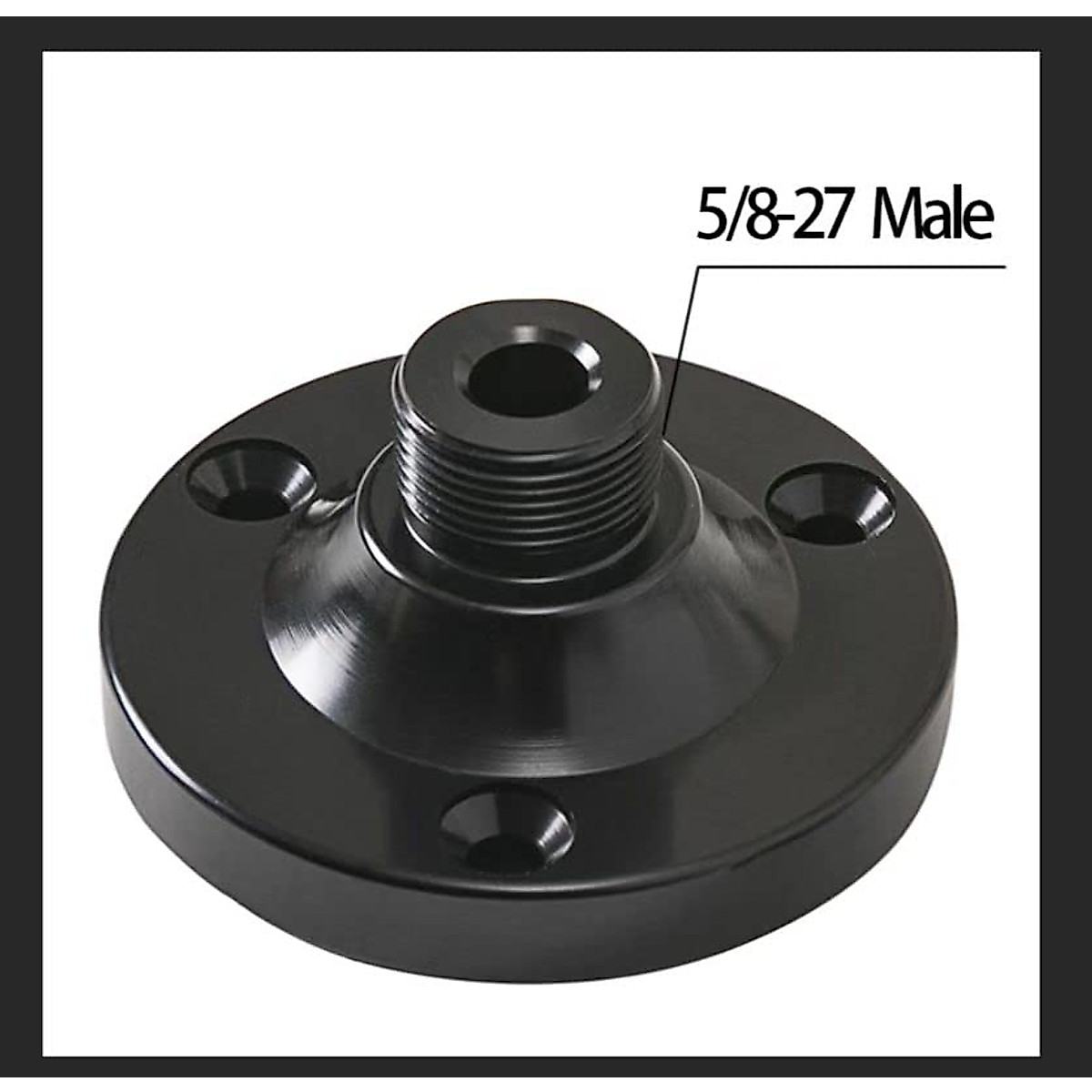 Microphone Gooseneck Table Mounts,Wall Microphone Mount,Microphone Stand 5/8 Male,Microphone Flange Mount Ideal for Various Mounting Devices& Black 1Pack